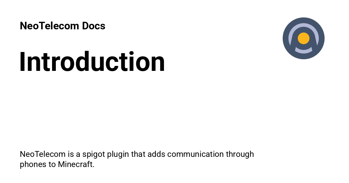 Introduction - NeoTelecom Docs